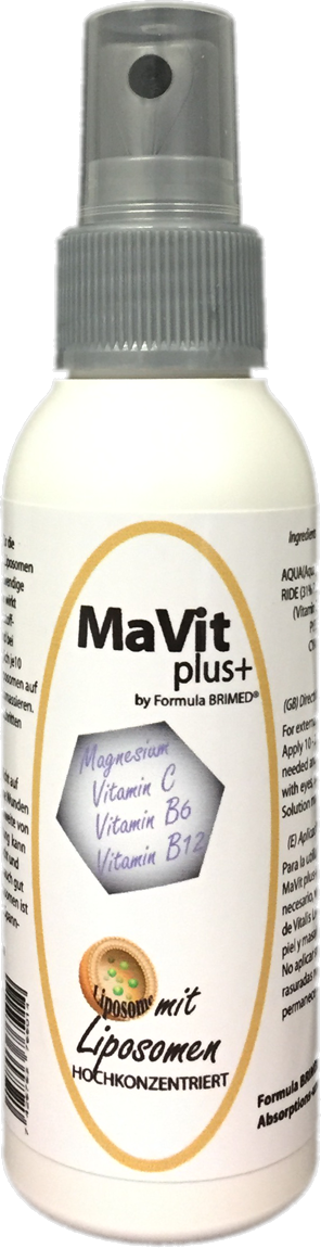 Magnesium-MaVit -mit Vitaminen-C,-B6, B12-spray-mit-Liposomen-100 ml